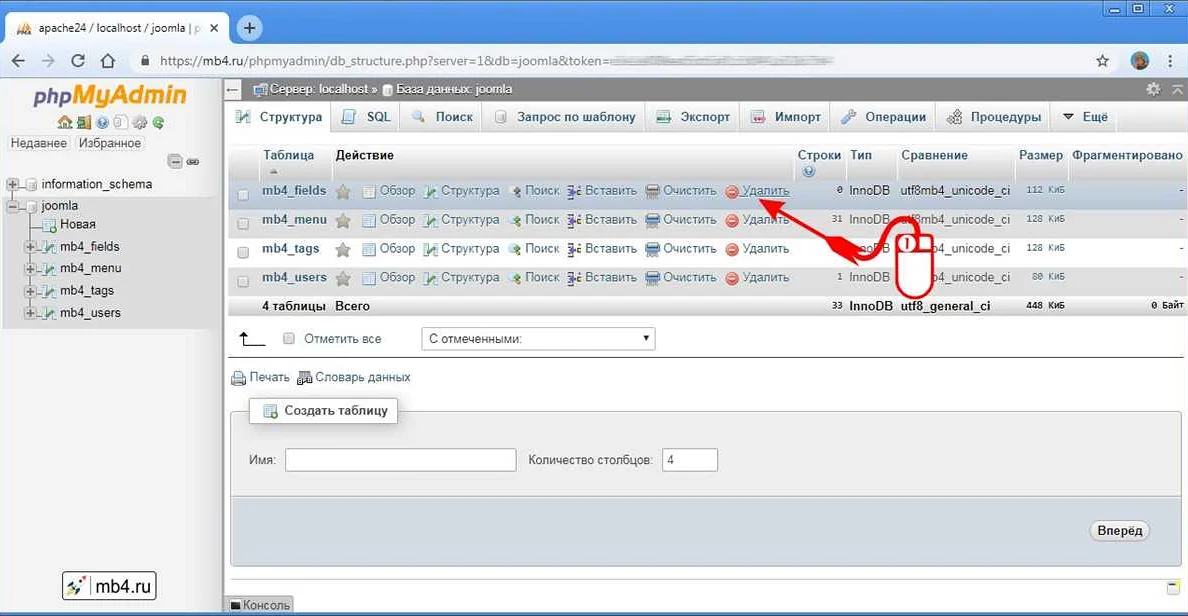 Как очистить базу данных MySQL в phpMyAdmin: подробная инструкция
