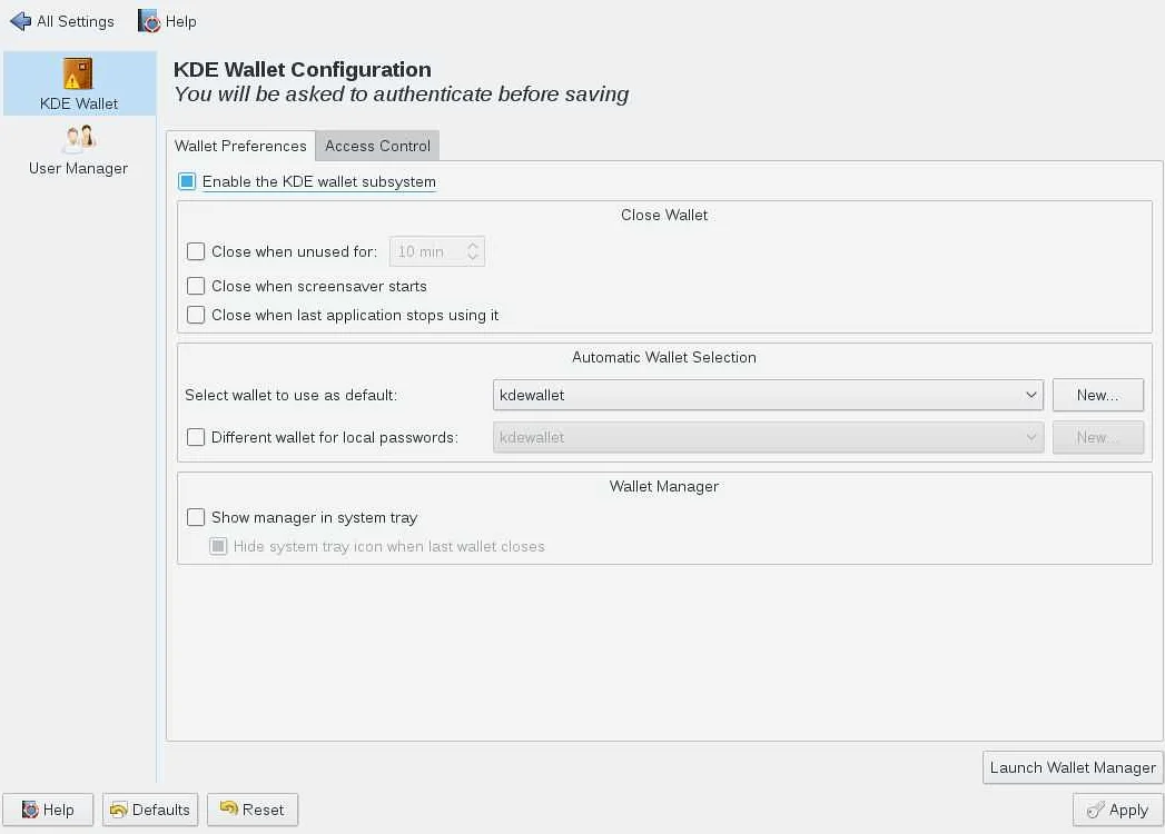 Как отключить kwallet в KDE: простой метод