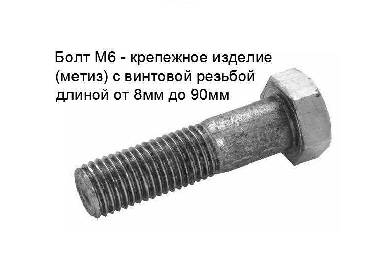 Сколько мм болт М6: размеры, типы головок и назначение